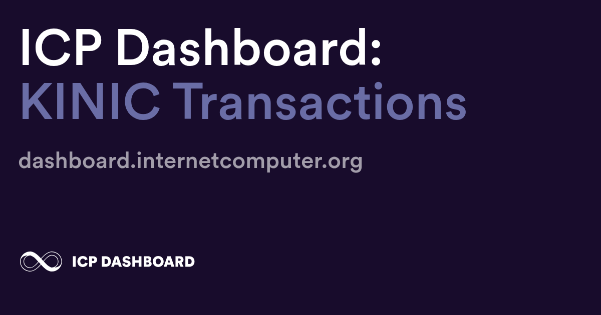KINIC Transactions - ICP Dashboard