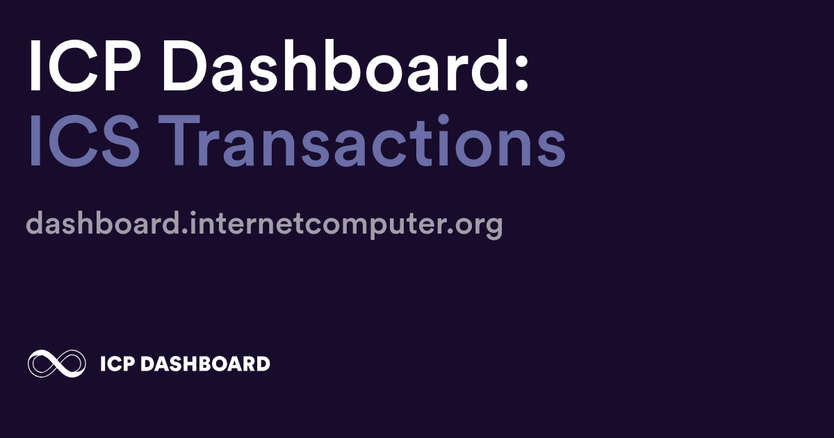 ICPSwap Token (ICS) Transactions - ICP Dashboard