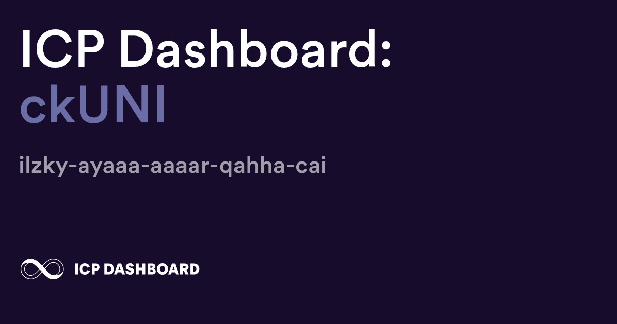ckUNI - ICP Dashboard