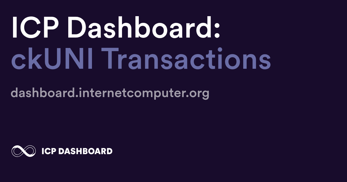 ckUNI Transactions - ICP Dashboard