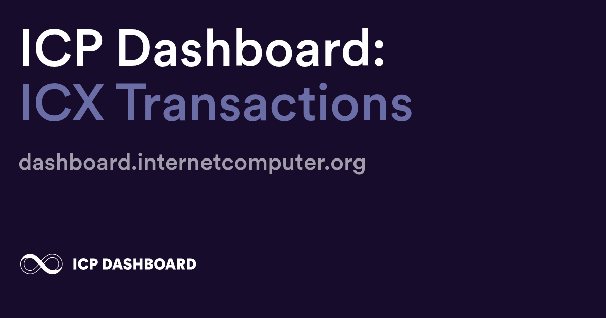 ICPEx (ICX) Transactions - ICP Dashboard