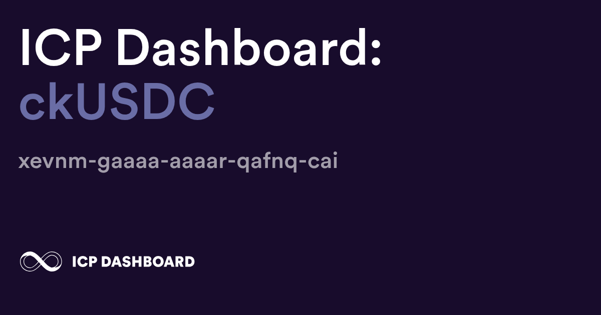 ckUSDC - ICP Dashboard